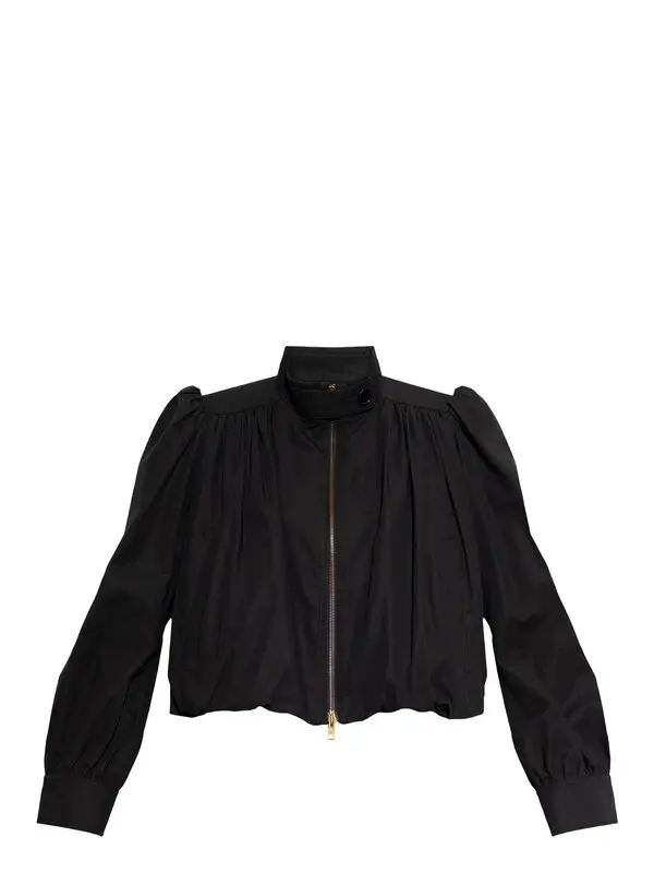 Chloé Short Jacket With Stand-up Collar - Black