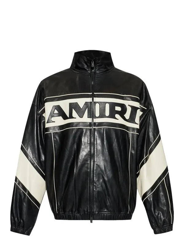 Amiri Leather Bomber Jacket - Black