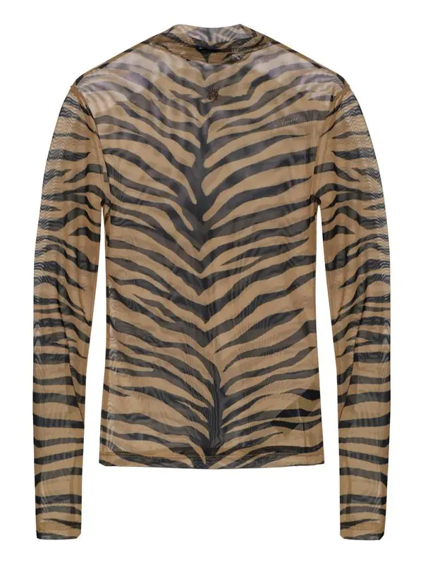 Amiri Animal Print Top - Brown
