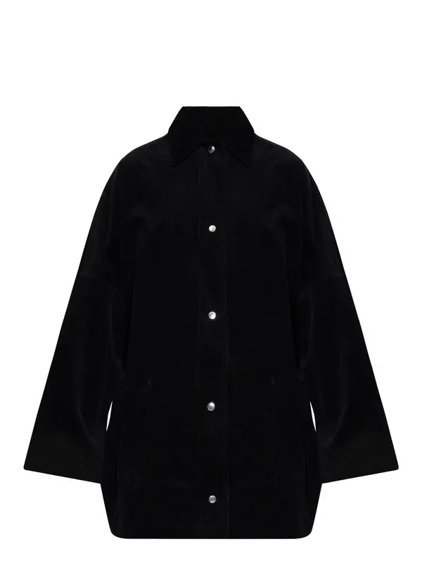 TOTEME Oversize Corduroy Coat - Black