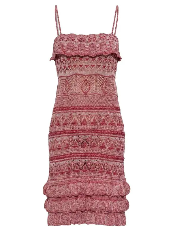 Etro Strappy Knit Mini Dress - Pink