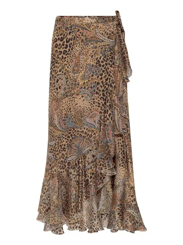 Etro Silk Skirt - Brown