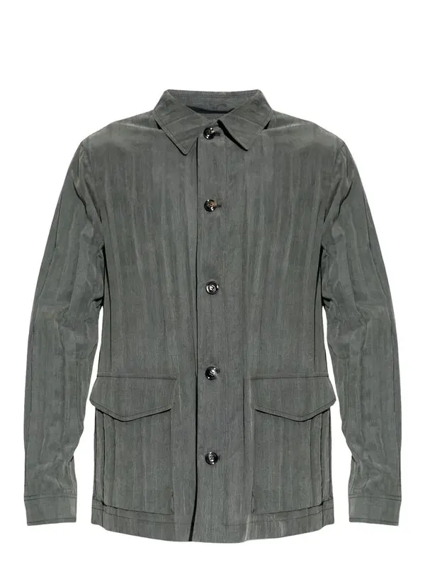 Giorgio Armani Lightweight Crinkled Jacket - Grey