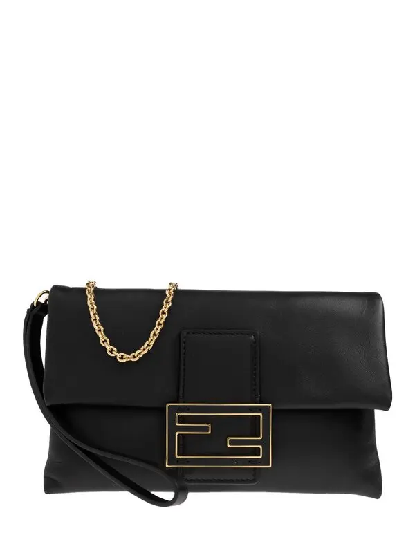 Fendi Mamma Baguette Clutch - Black