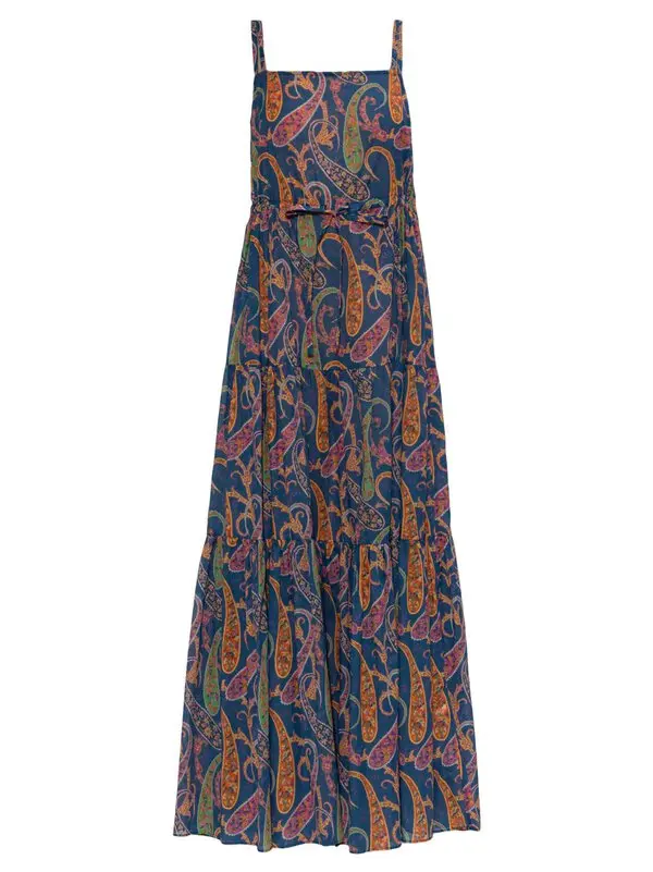 Etro Paisley Patterned Maxi Dress - Blue
