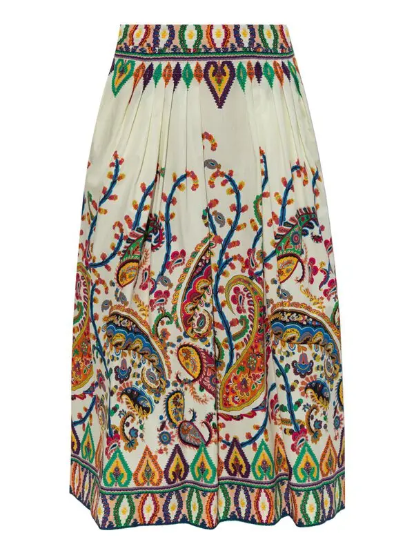 Etro Midi Patterned Skirt - Multicolour