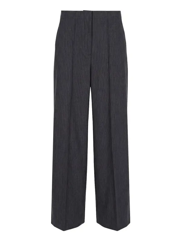 Rag & Bone Pinstripe Creased Trousers - Grey
