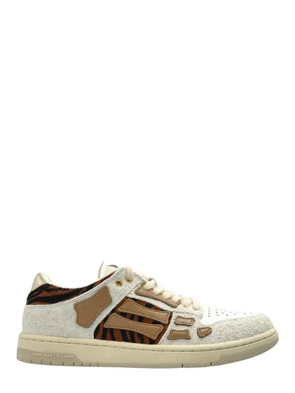 Amiri Zebra Skel Top Low Sneakers - Cream