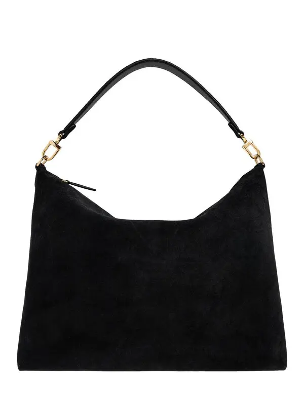 TOTEME Suede Shoulder Bag - Black