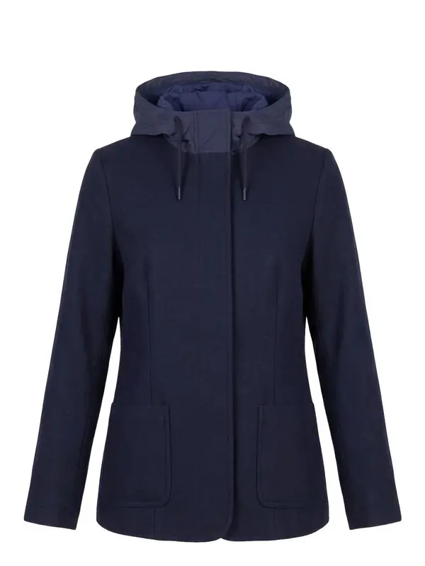 Rag & Bone Jacket With Detachable Hood - Navy Blue