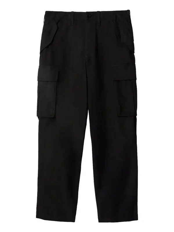 Burberry Check Trim Cargo Pants - Black