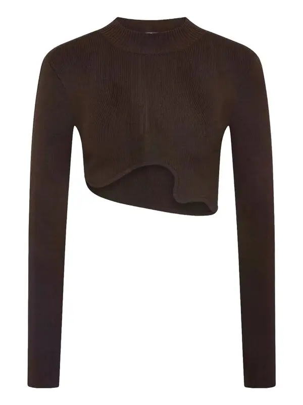 Christopher Esber Maparadita Long-sleeve Cutout Top - Brown