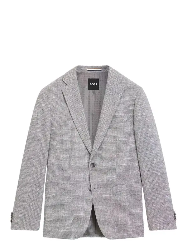 BOSS Buttoned Single-breasted Blazer - Grey