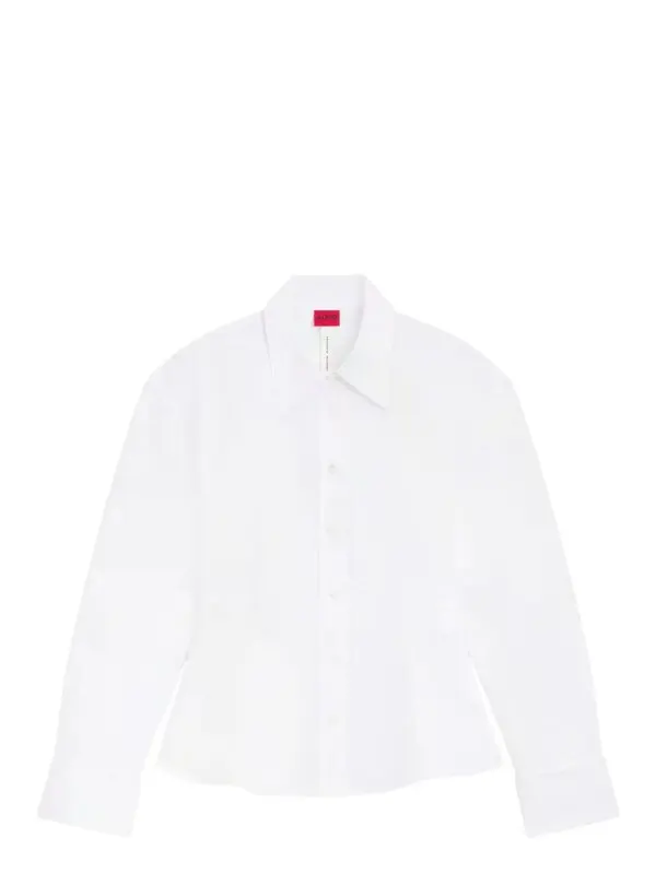 Hugo Peplum Cotton Shirt - White