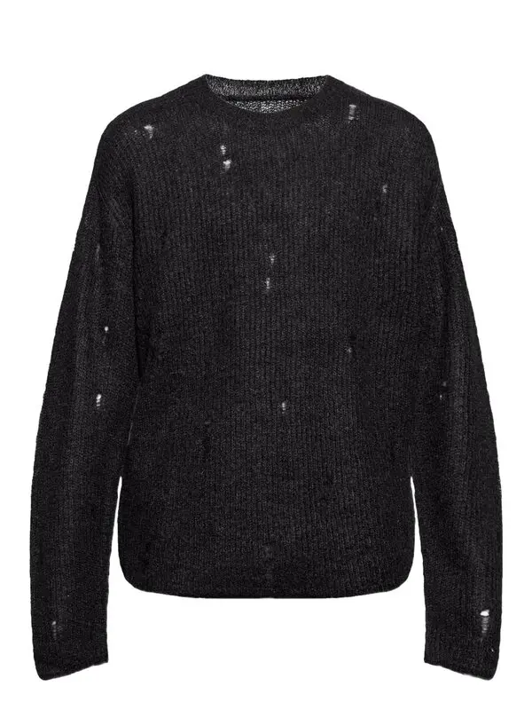 ALLSAINTS Distressed Pullover Sweater - Black
