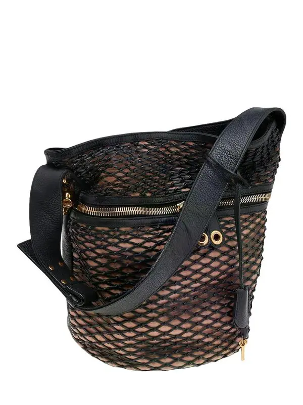 Alexander McQueen Mesh-net Bucket Bag - Black