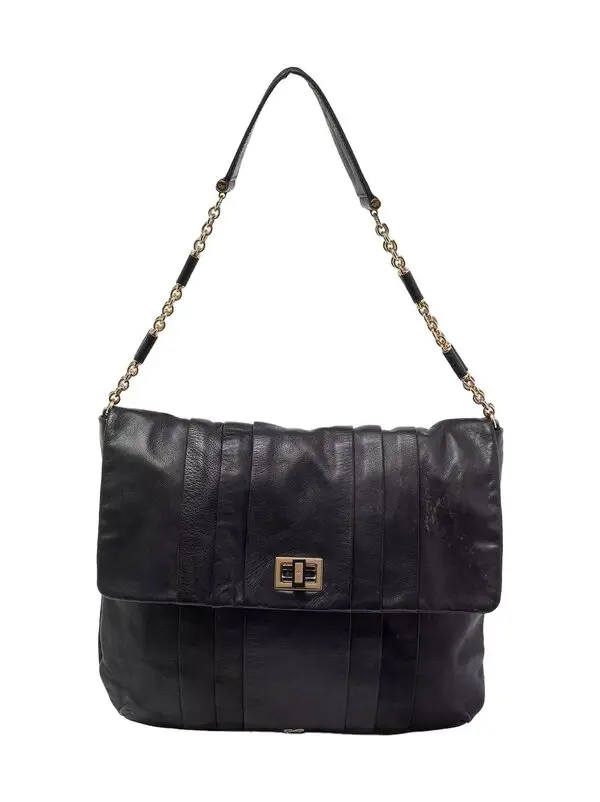 ANYA HINDMARCH Gracie Leather Shoulder Bag - Black