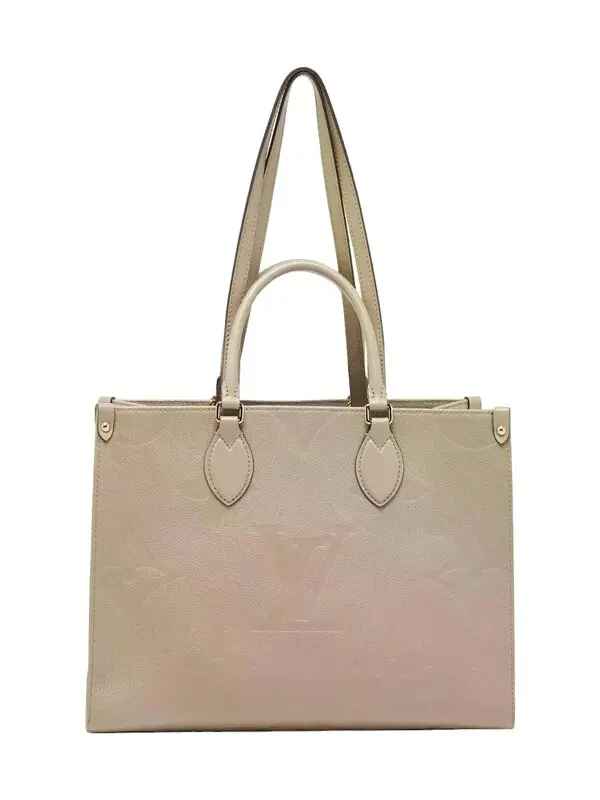 LOUIS VUITTON Onthego Mm Monogram Empreinte Leather Tote Bag - Neutrals