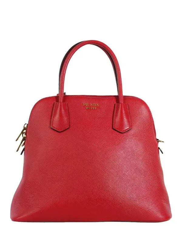 Prada Saffiano Leather Tote Bag - Red