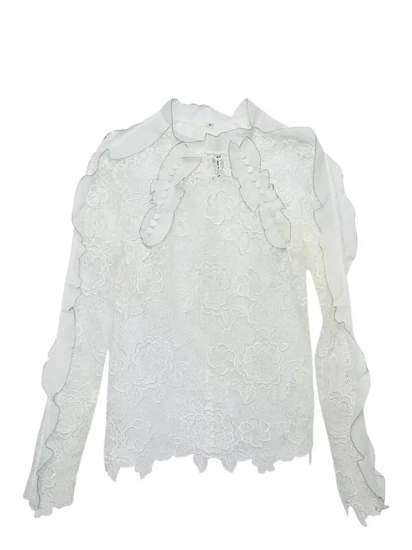 SELF-PORTRAIT 2012 Lace Blouse - White
