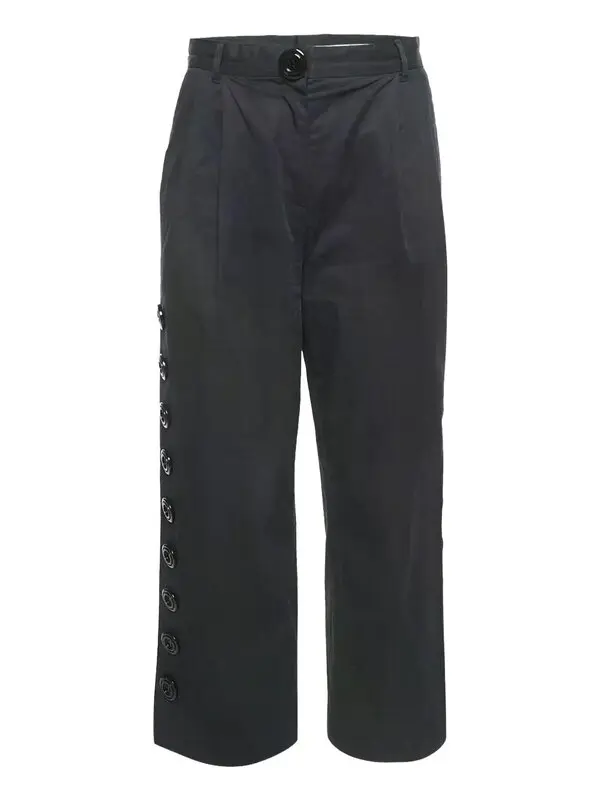 Dolce & Gabbana 2024 Pleated Straight-leg Trousers - Black