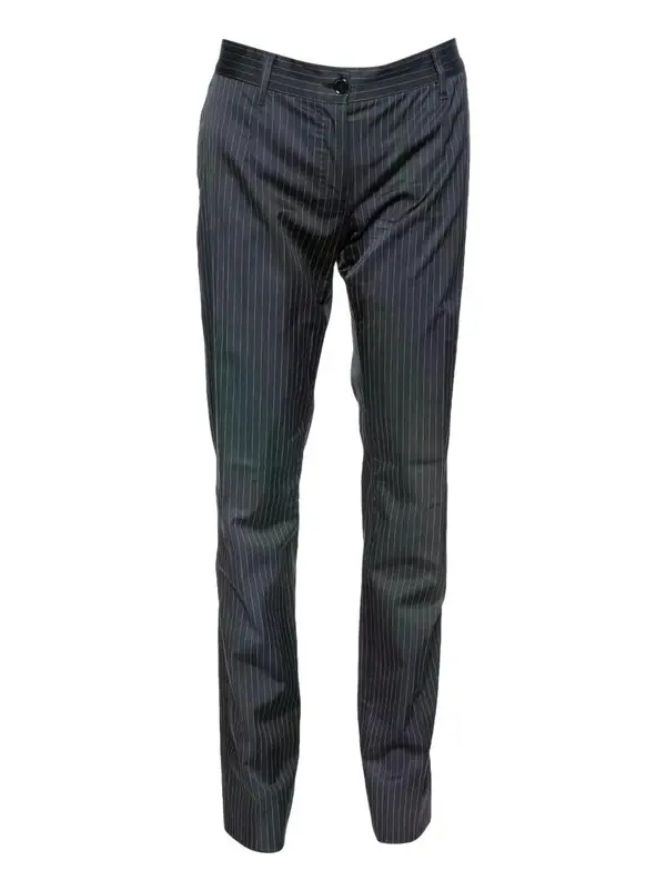 Dolce & Gabbana Pinstripe Trousers - Black