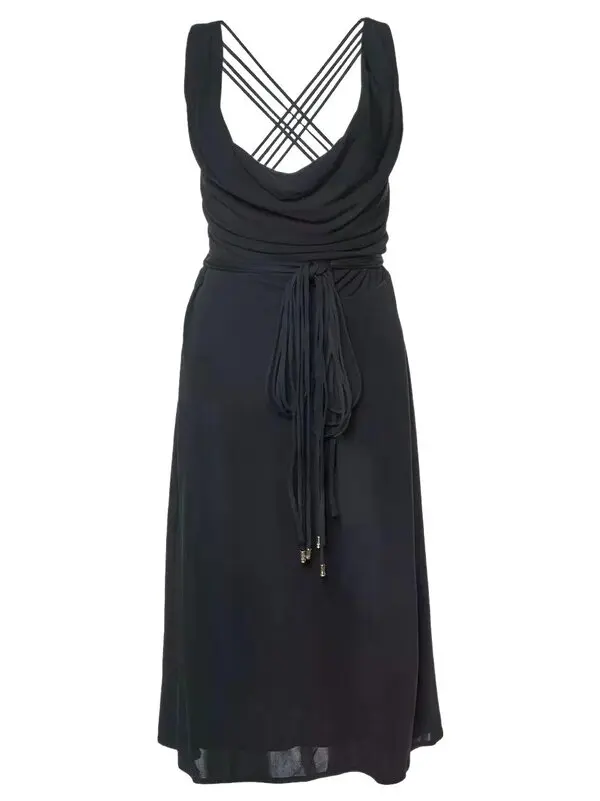 Versace Draped Dress - Black