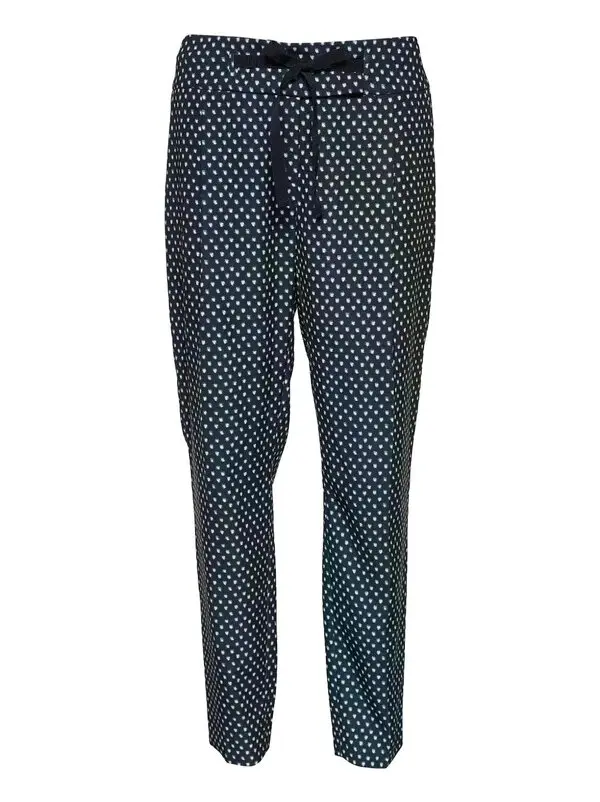 Max Mara Polka Dot Trousers - Black