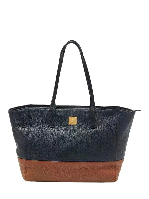 Mcm Leather Tote Bag - Blue