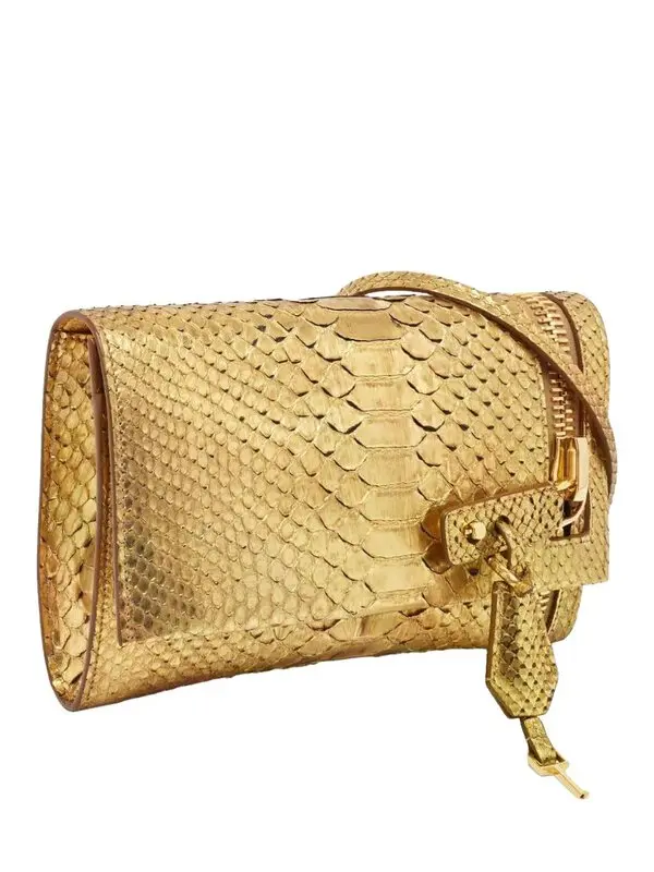 TOM FORD Python Crossbody Bag - Gold
