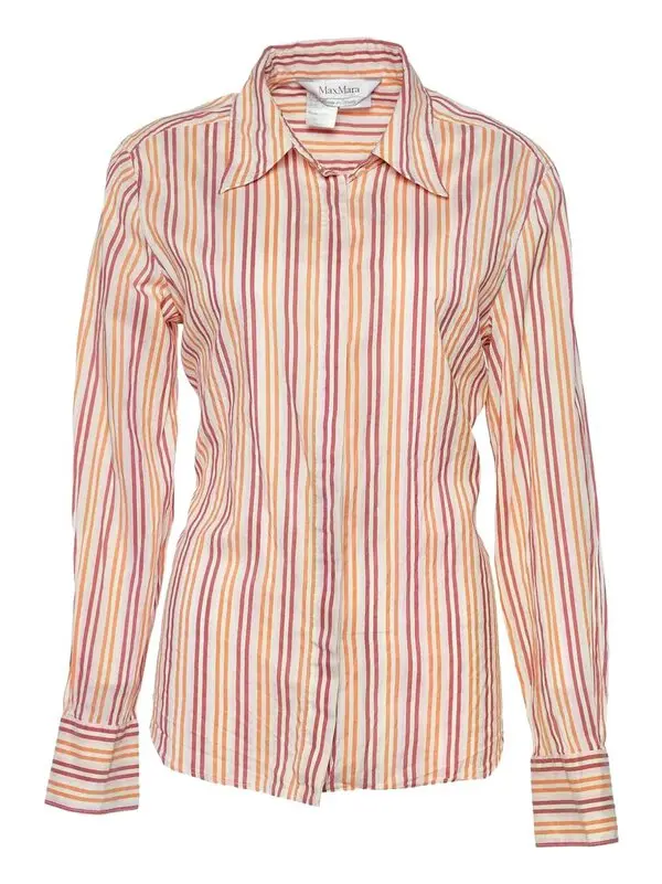 Max Mara Striped Silk Shirt - Multicolour