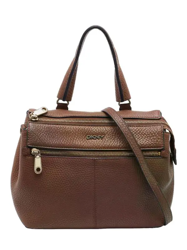Dkny Leather Satchel Bag - Brown