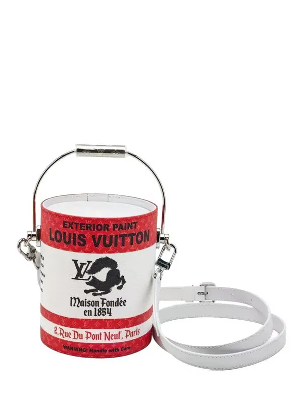 LOUIS VUITTON Paint Can Bucket Bag - White
