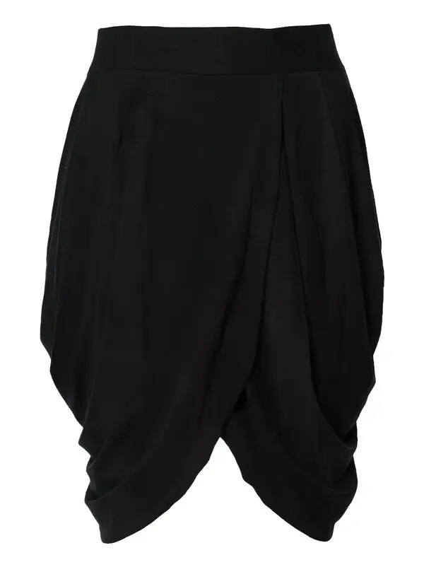 Alice + Olivia Draped Jersey Skirt - Black