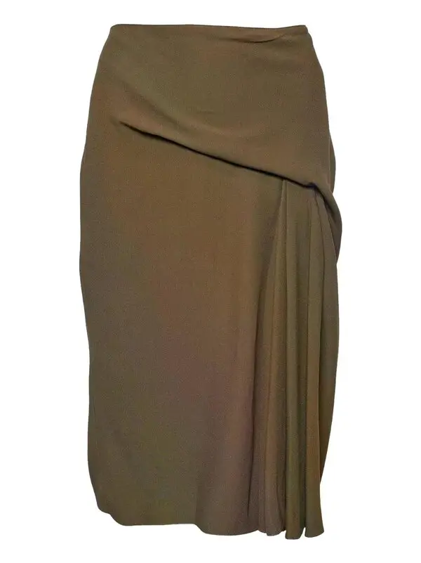 Versace Draped Midi Skirt - Green