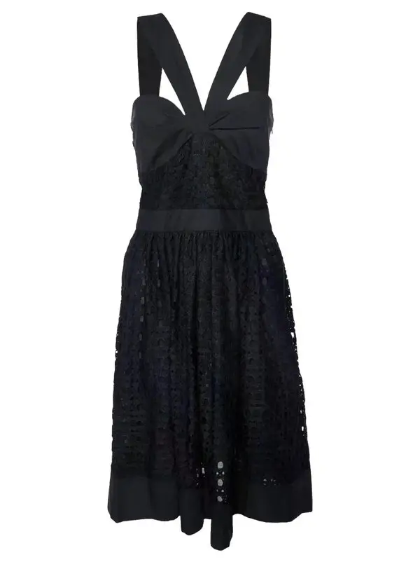 Moschino Lace-paneled Mini Dress - Black