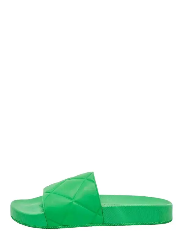 Bottega Veneta Diamond-pattern Slides - Green