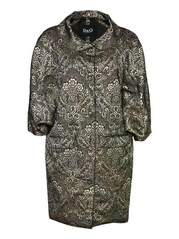 Dolce & Gabbana Brocade Coat - Brown