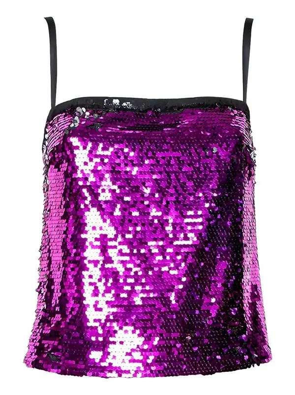 Dolce & Gabbana Sleeveless Sequinned Top - Pink