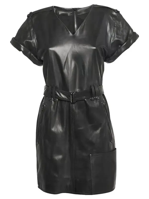 TOM FORD Leather Midi Dress - Black