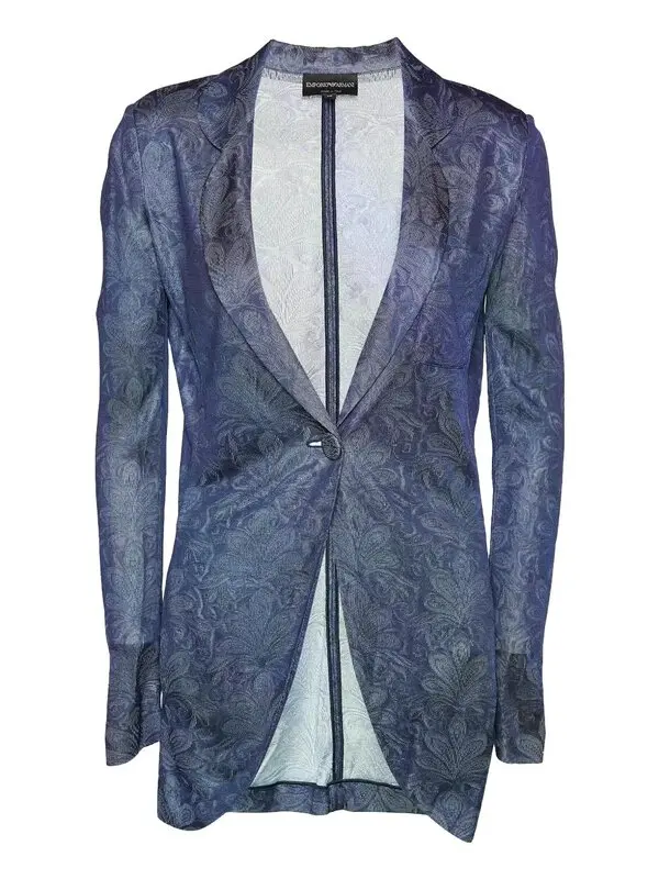 Emporio Armani Knitted Blazer - Blue