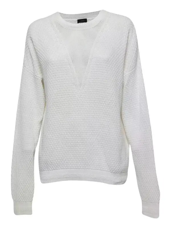 JOSEPH Knitted Crew Neck Sweater - White