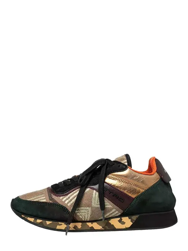 Etro Brocade Camouflage Lace-up Sneakers - Neutrals