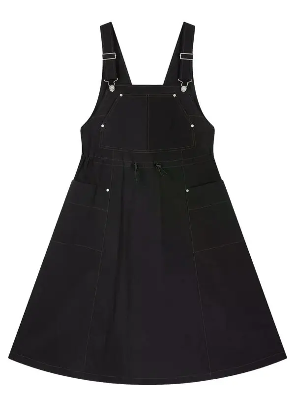 STUDIO TOMBOY Bib Overskirt Mini Dress - Black