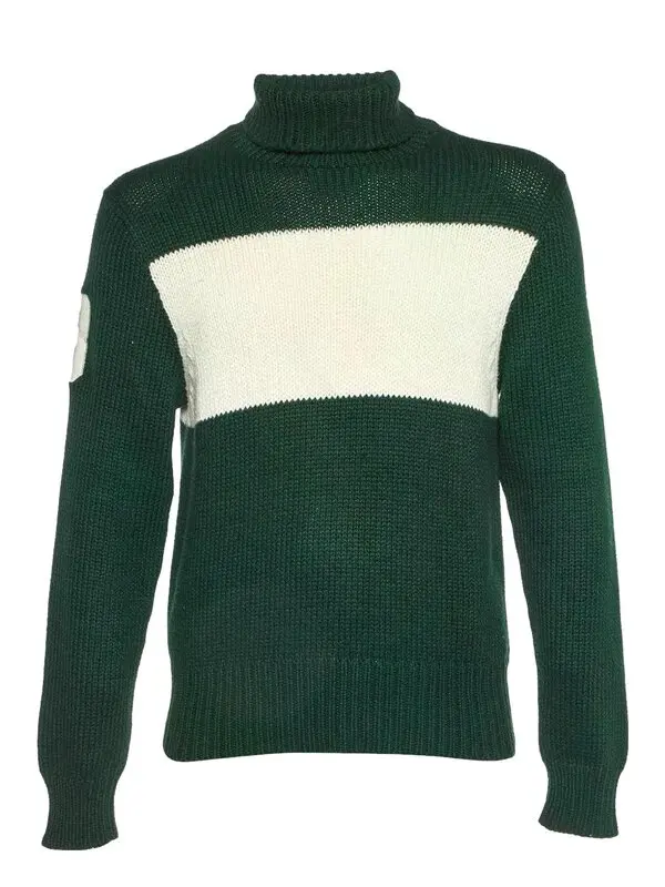 Polo Ralph Lauren Striped Roll Neck Sweater - Green