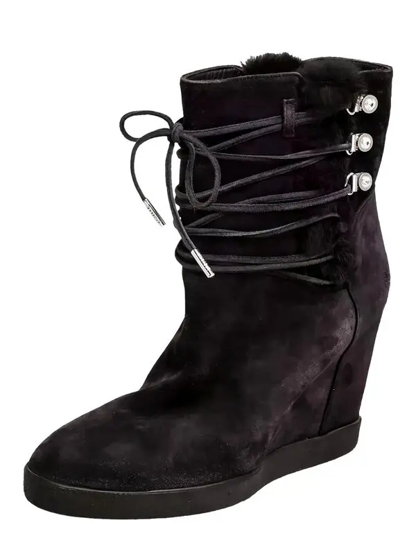 LE SILLA Suede Ankle Boots - Grey