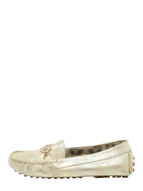 Roberto Cavalli Leather Loafers - Gold