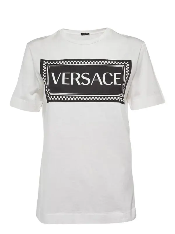 Versace Logo-print Cotton T-shirt - White