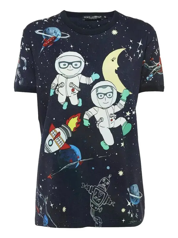 Dolce & Gabbana Space-print T-shirt - Black