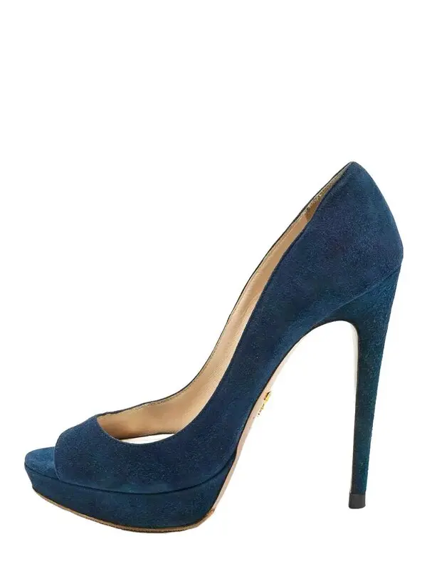Prada Suede Pumps - Blue